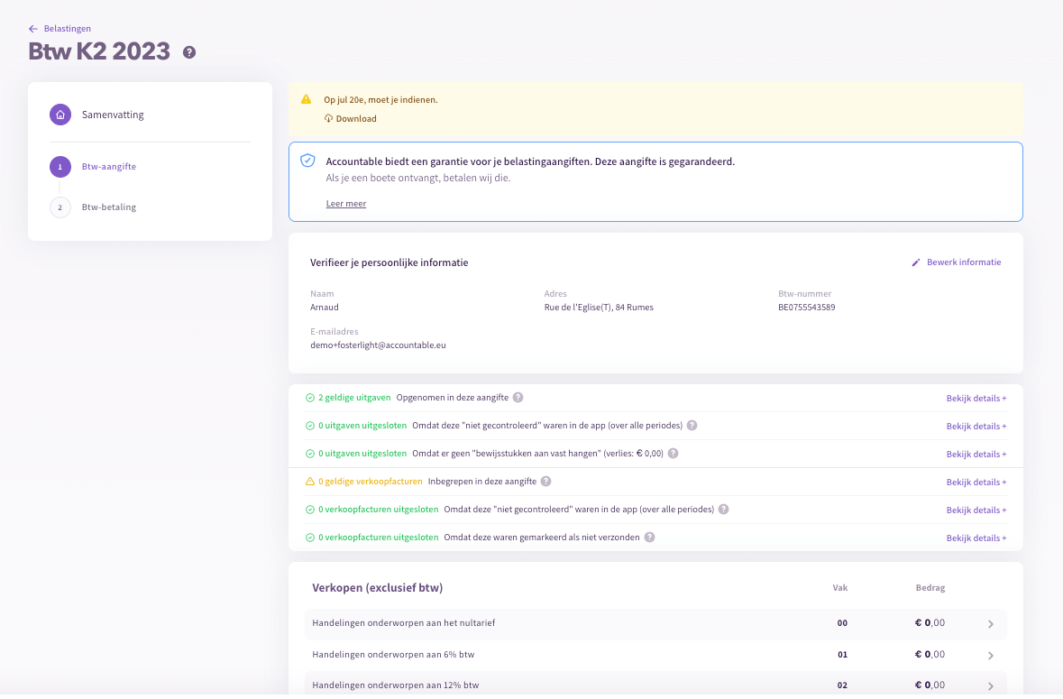 Je btw-aangifte indienen als zelfstandige met Intervat - Accountable